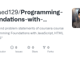 Github Junaed129 Programming Foundations With Javascript Html And Css