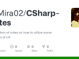 Github Thatonecodedev Csharp Notes A Collection Of Notes On How To