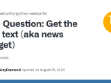 Question Get The Info Text Aka News Widget Issue 30 Python