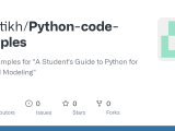 Github Agettikh Python Code Samples Code Samples For A Student S