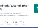 Github Petanikode Tutorial Php Mysql Source Code Tutorial Php Dan
