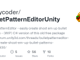 Github Unitycoder Bulletpatterneditorunity Bulletpatterneditor