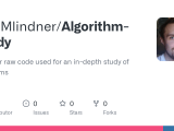 Github Ryanmlindner Algorithm Study Place For Raw Code Used For An