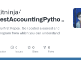 Github Thegitninja Easiestaccountingpythoncode This Is My First