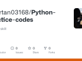 Github Spartan03168 Python Practice Codes Proof Of Skill