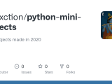 Github Diffrxction Python Mini Projects Mini Projects Made In 2020