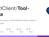 Github Anticlient Tool Java Prototype Version Of Anticlient Frontend