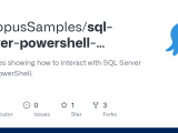 Github Octopussamples Sql Server Powershell Examples Examples