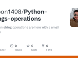 Github Haroon1408 Python Strings Operations All Python String