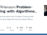 Github Erikrhanson Problem Solving With Algorithms And Data