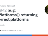 Bug Getplatforms Returning Incorrect Platforms Issue 19942