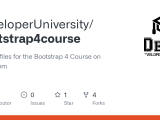 Github Developeruniversity Bootstrap4course Source Files For The