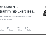 Github Codekamat C Programming Exercises Practice Solution