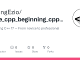 Github Codingezio Code Cpp Beginning Cpp17 Beginning C 17 From