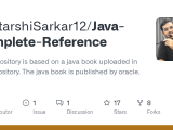 Github Saptarshisarkar12 Java Complete Reference This Repository Is