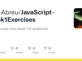 Github Ella Abreu Javascript Week1exercises The Exercises From Week