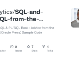 Github Oralytics Sql And Plsql From The Experts Sample Code Expert