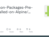 Github Python Packages Pre Installed On Alpine Python Machine