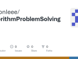 Github Yewonleee Algorithmproblemsolving