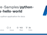 Github Azure Samples Python Docs Hello World A Simple Python