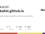 Github Hackalist Hackalist Github Io A List Of Upcoming Hackathons