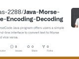 Github Lukas 2288 Java Morse Code Encoding Decoding This Morsecode