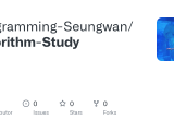 Github Programming Seungwan Algorithm Study