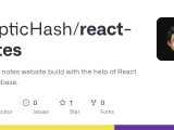 Github Haptichash React Notes This Is A Notes Website Build With The