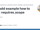 Add Example How To Use Requires Scope Issue 4 Azure Samples Ms