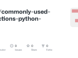 Github Eraf Commonly Used Functions Python