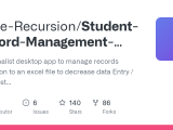 Student Record Management System Main Cpp At Master Code Recursion
