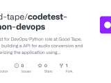 Github Good Tape Codetest Python Devops Code Test For Devops Python
