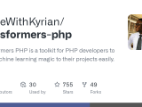 Github Codewithkyrian Transformers Php Transformers Php Is A Toolkit
