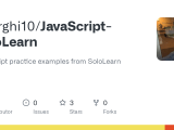 Github Eborghi10 Javascript Sololearn Javascript Practice Examples