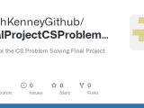 Github Elijahkenneygithub Finalprojectcsproblemsolving This Is For