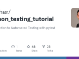 Github Krother Python Testing Tutorial Introduction To Automated