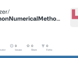 Github Sqizzer Pythonnumericalmethods