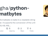 Github Jongha Python Formatbytes Python Formatbytes Is Bytes To A