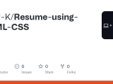Github Kool K Resume Using Html Css