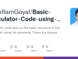 Github Yashramgoyal Basic Calculator Code Using Html Css And