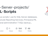 Pulse Sql Server Projects Tsql Scripts Github