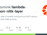 Github Customink Lambda Python Nltk Layer Lambda Layer To Enable