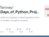 Github Tillotenney 100 Days Of Python Projects I Want To Track My