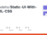 Github Sarodehs Static Ui With Html Css
