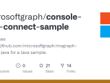 Github Microsoftgraph Console Java Connect Sample Please See Https