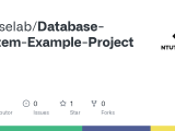 Github Ntutselab Database System Example Project