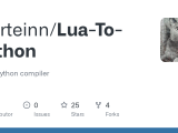 Github Marteinn Lua To Python Lua To Python Compiler