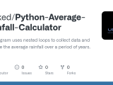 Github Xlinked Python Average Rainfall Calculator This Program Uses
