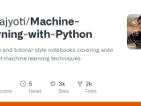 Github Tirthajyoti Machine Learning With Python Practice And