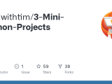 Github Techwithtim 3 Mini Python Projects